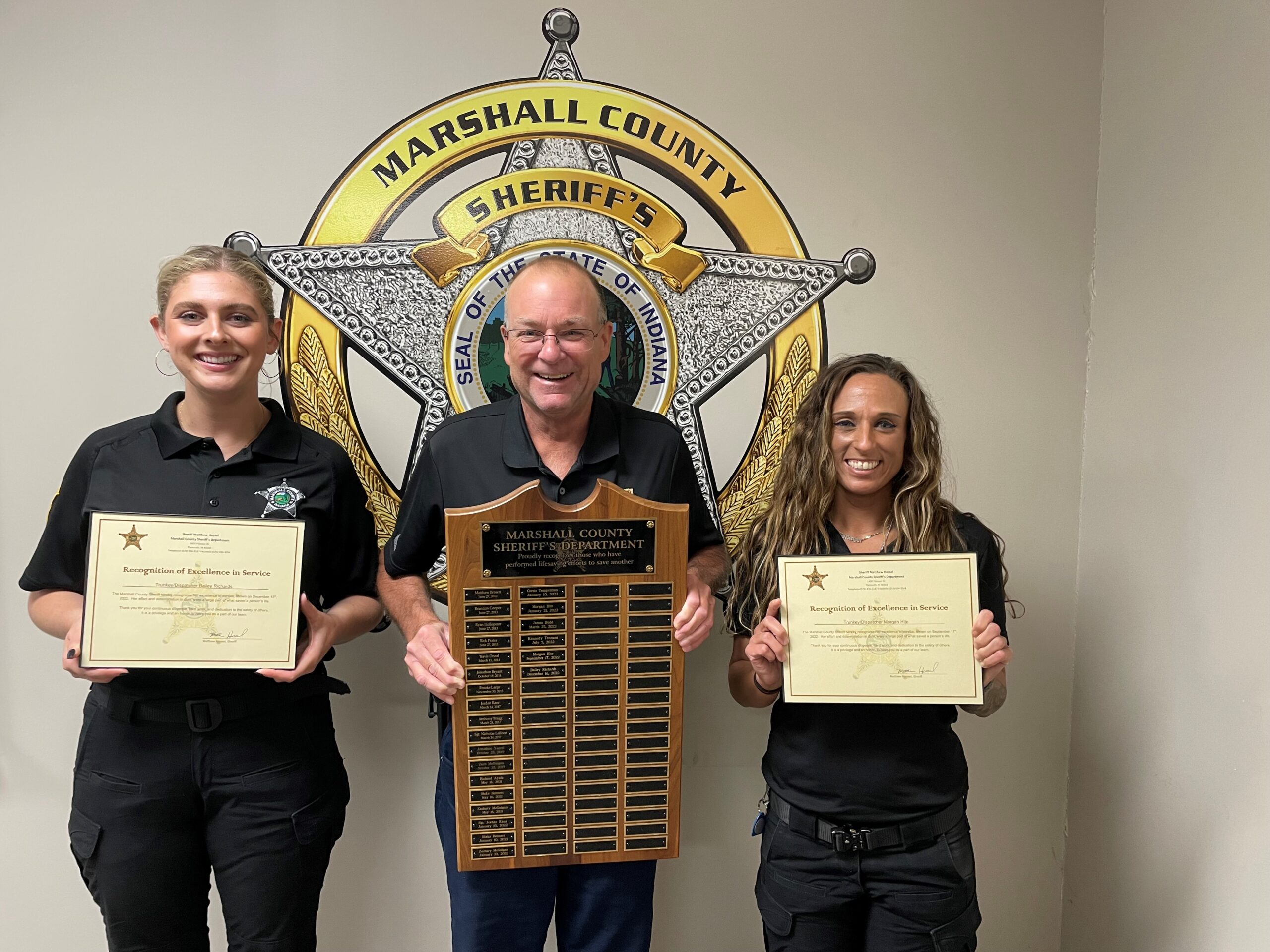 Two Marshall County Sheriff’s Department Turnkey/Dispatchers Receive ...